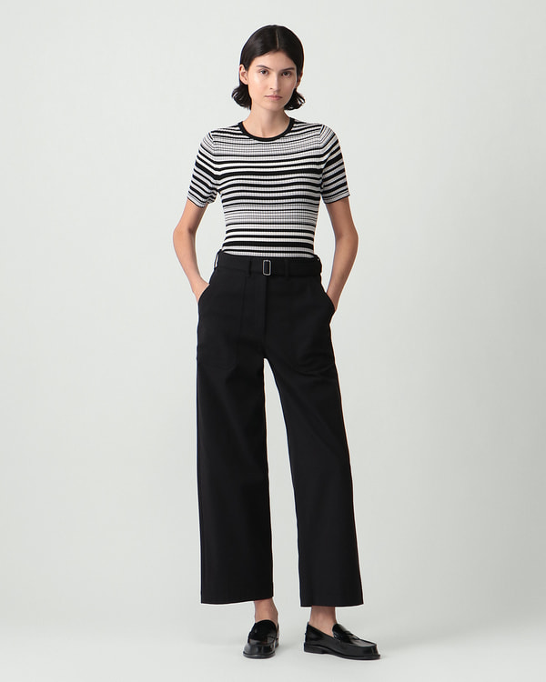 Regal Wool Rib Stripe Tee | WOMEN（レディース）｜Theory 公式通販サイト