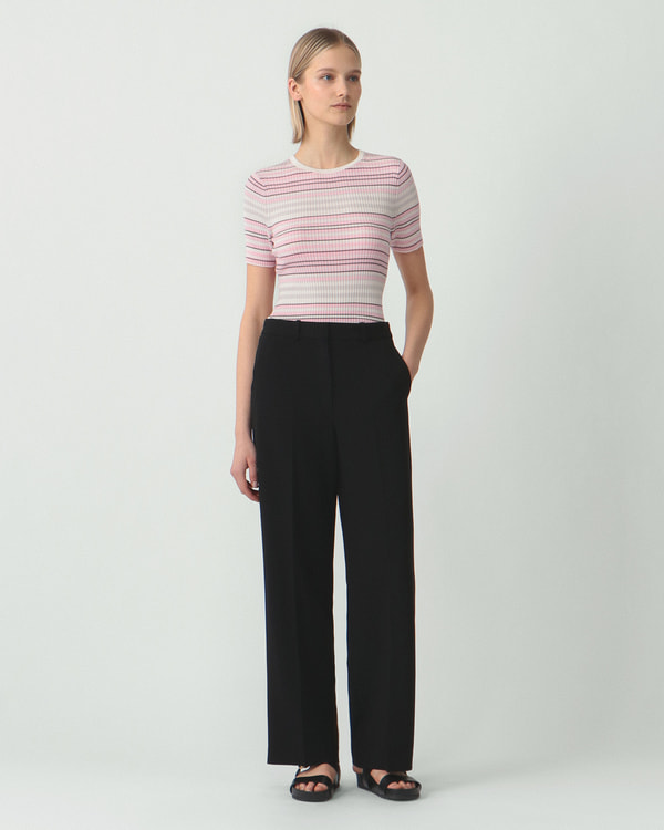 Regal Wool Rib Stripe Tee | WOMEN（レディース）｜Theory 公式通販サイト