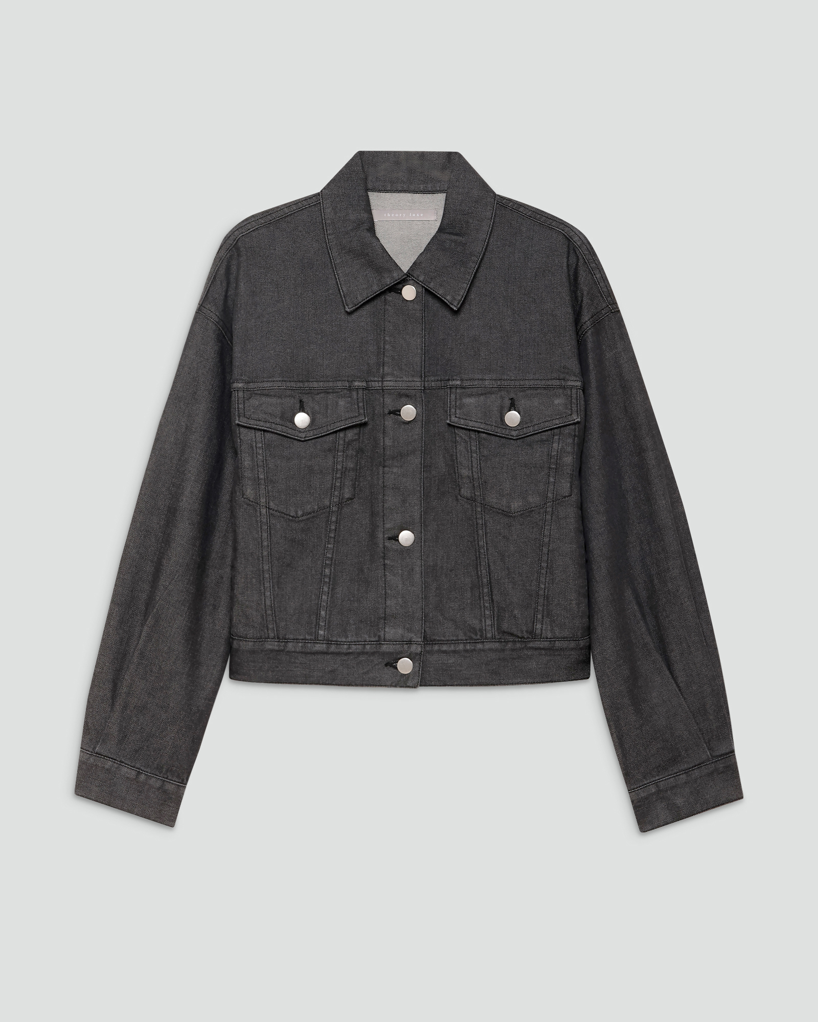 Theory/theory luxeのBastia Black Denim Ginger Jacket | StyleHint